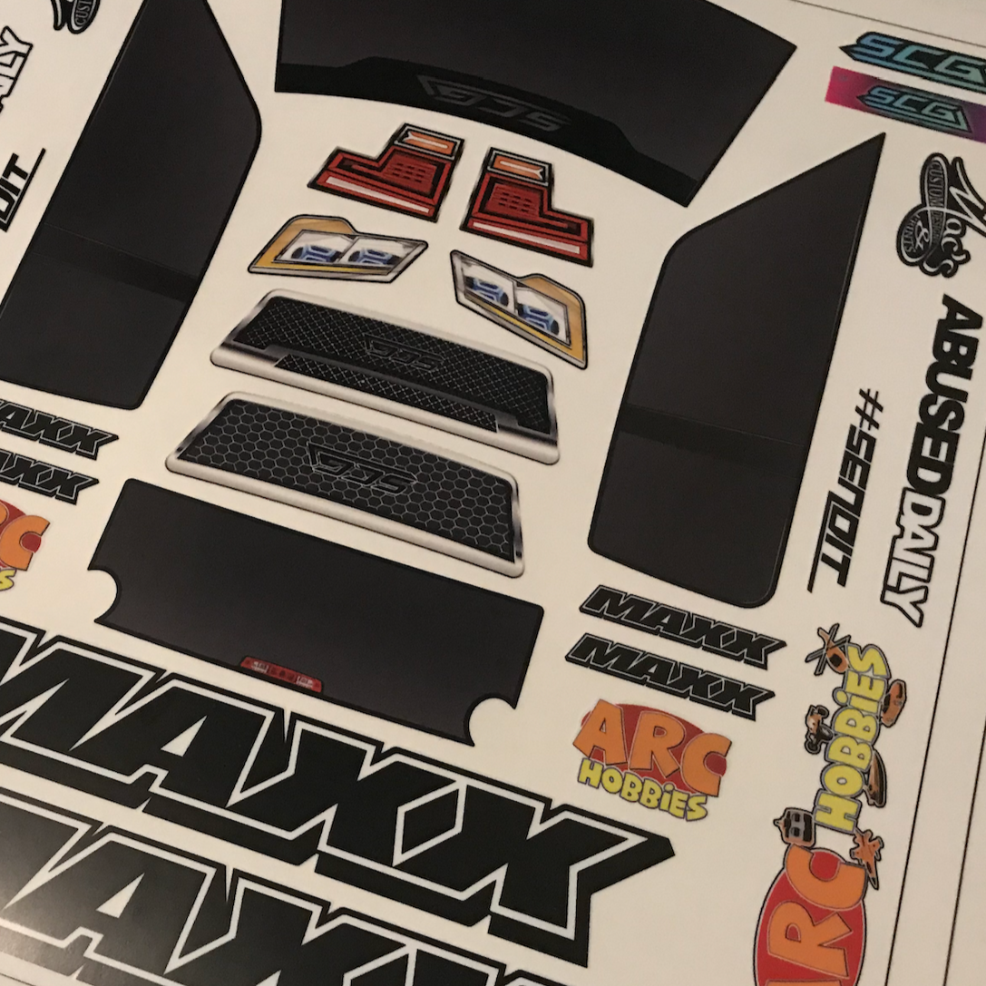 Fits 1/10 Traxxas 4s Maxx RC Body Decals (Unbreakable body stickers ...