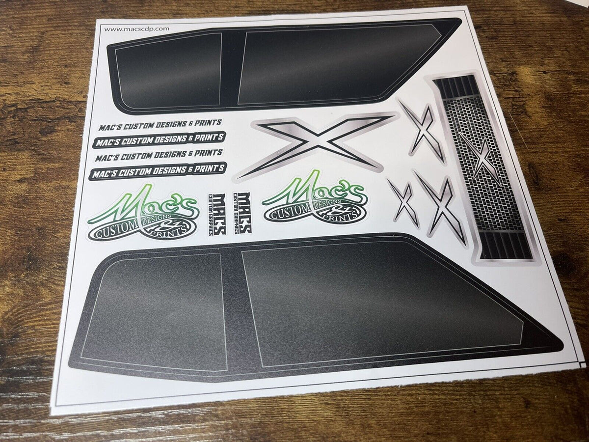 Window/body stickers for Stock Traxxas Xmaxx Body – Mac's Custom ...
